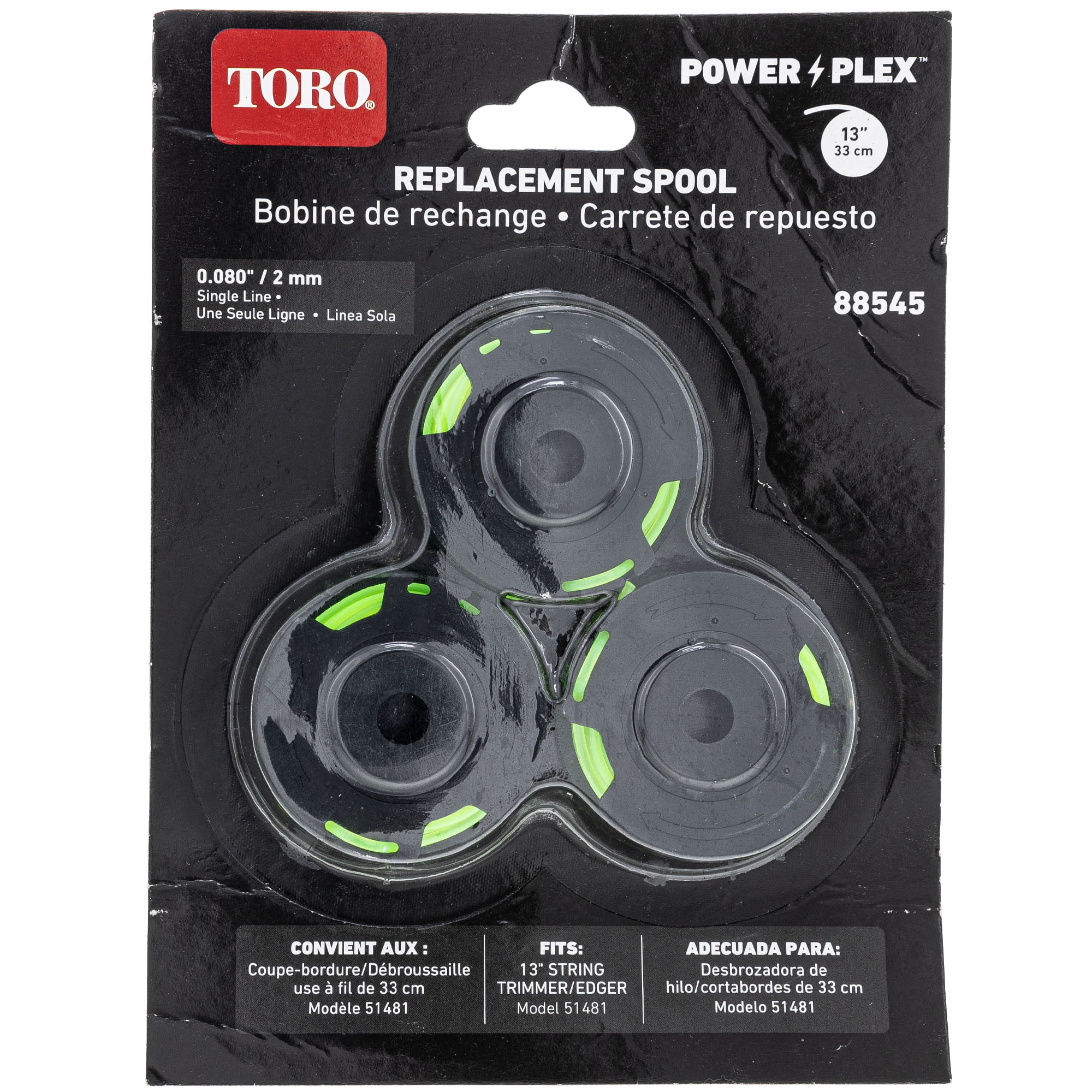 Toro 245104 0.08 Single Trimmer Line Replacement Spool, Pack of 3 ...