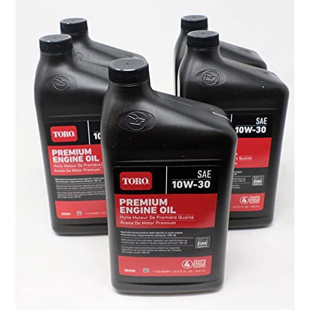 Toro 38280 5-Pack SAE 10W30 4-Cycle Oil Quarts - Walmart Business Supplies