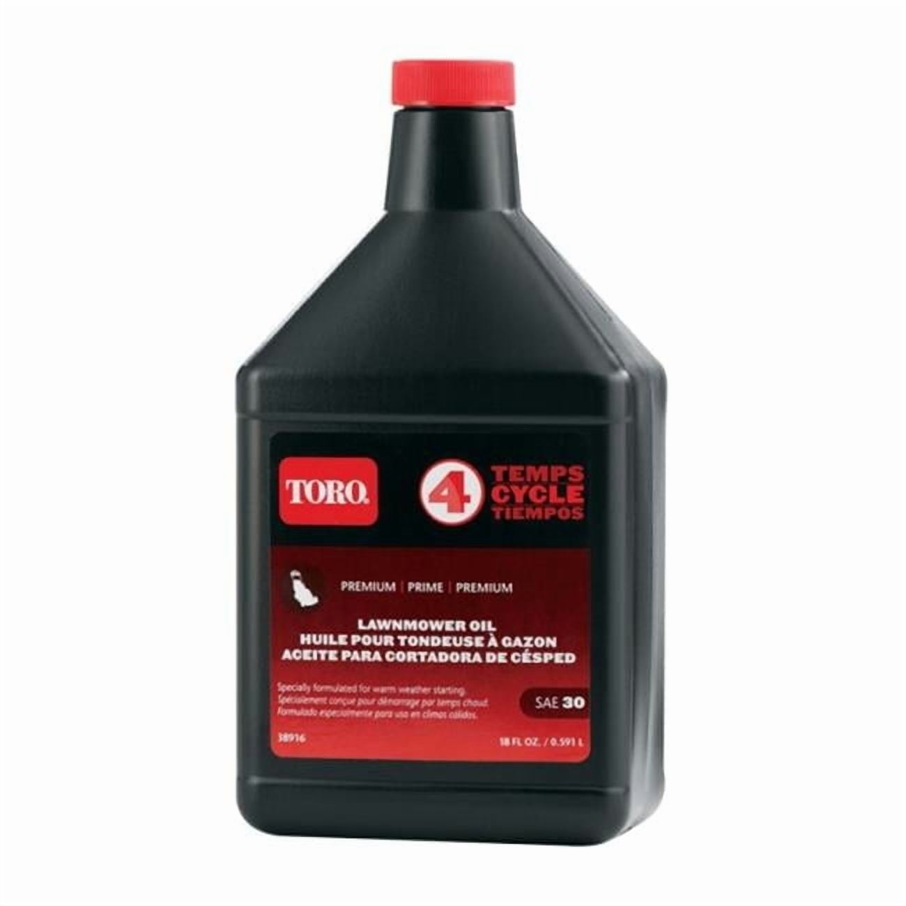 Toro Engine Motor Lawn Mower Oil, 38916A, 18 oz SAE 30 - Pack of 12 ...