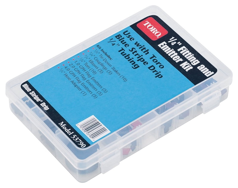Toro 53790 Fitting and Emitter Kit, For: Blue Strip Drip 1/4 in Tubing ...