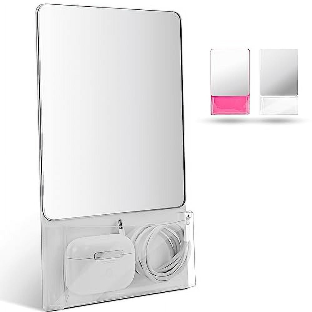 Torolle Magnetic Locker Mirror with Holder, 6.69 x 5.51 in, Real Glass ...