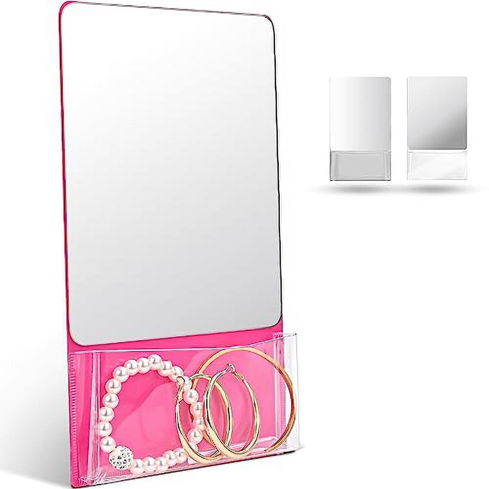 Torolle Magnetic Locker Mirror, 6.69x5.51 Real Glass with Organizer Bag ...