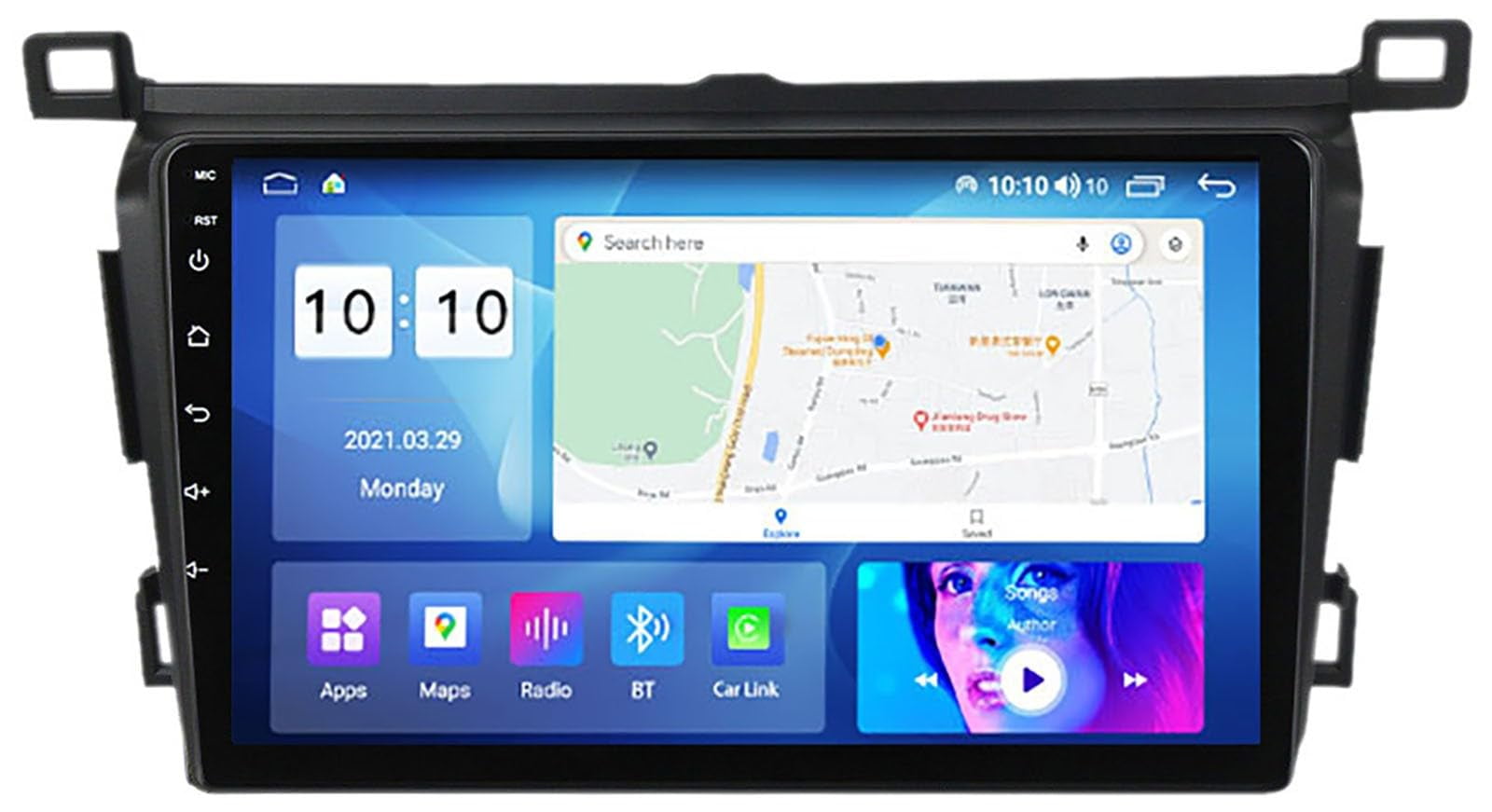Torovo Android 12.0 Car Stereo Radio for T-oyota Rav4 13-18 GPS Sat Navigation 9'' Touchscreen ...