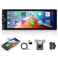 Torovo Single Din Wireless Apple Carplay Car Stereo Android Auto 6.86 ...