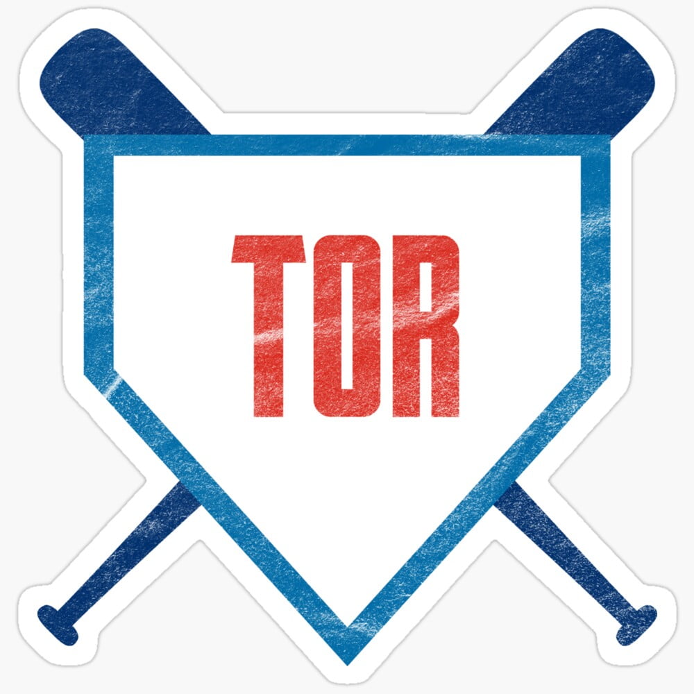 Toronto Abbreviation Retro Baseball Home Plate Design Sticker Phone ...