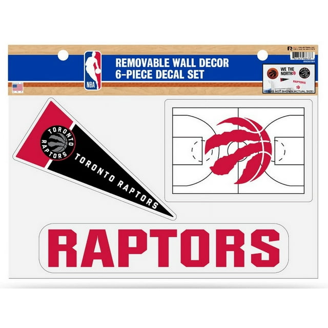 Toronto Basketball Raptors (Set of 6) Individual Easy Peel Die-Cut ...