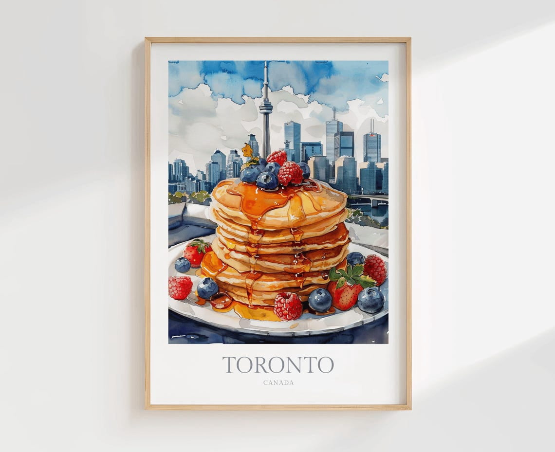 Toronto Canada Wall Art Home Decor Poster Maple Syrup Poster, Stretched ...