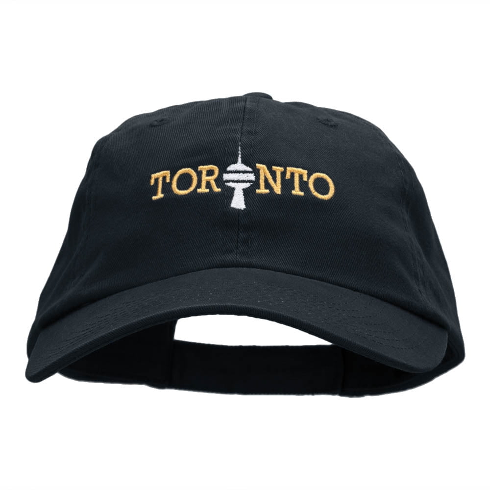 Toronto Embroidered Cotton Twill Cap - Navy OSFM - Walmart.com