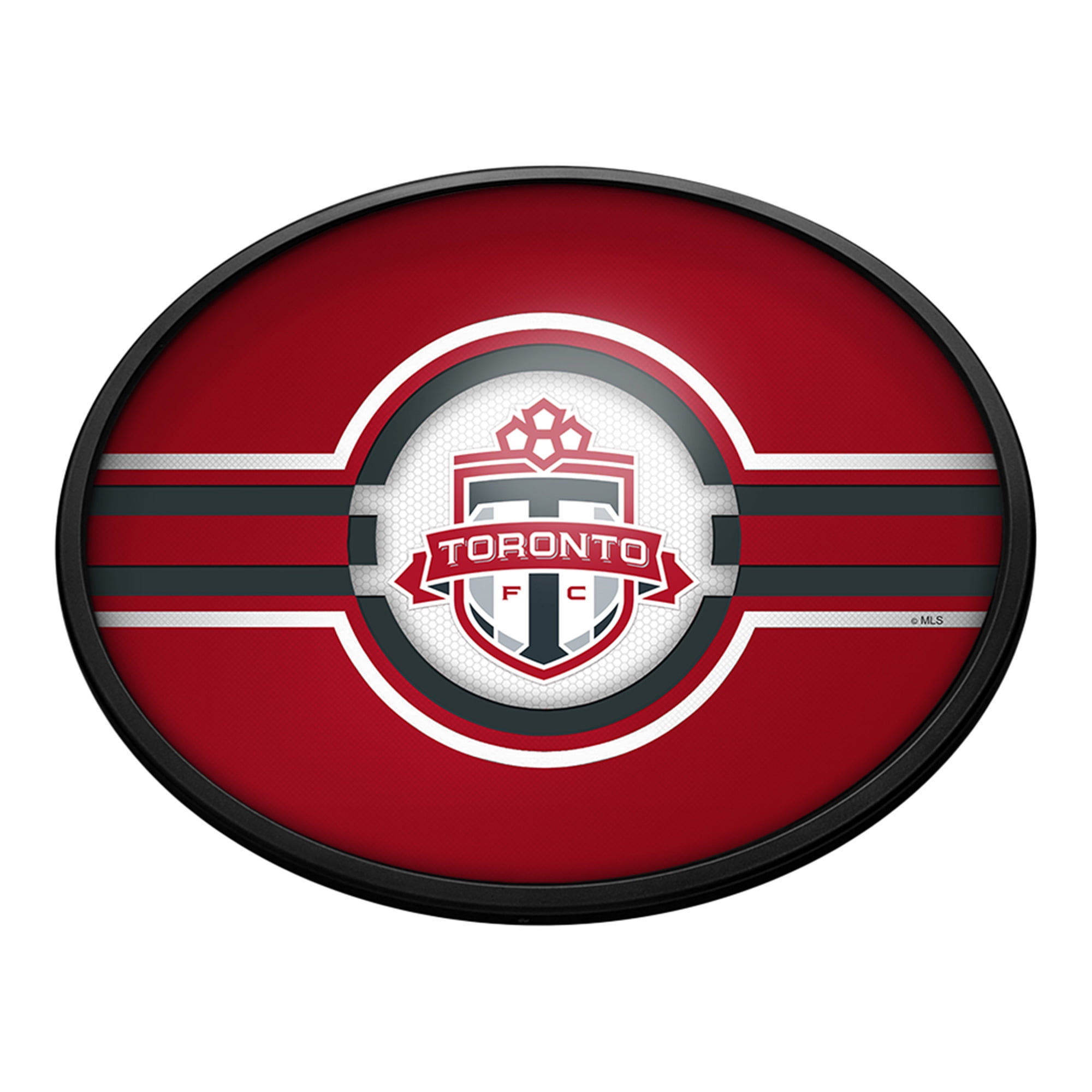 Toronto FC 18'' x 14'' Slimline Illuminated Striped Oval Wall Sign ...