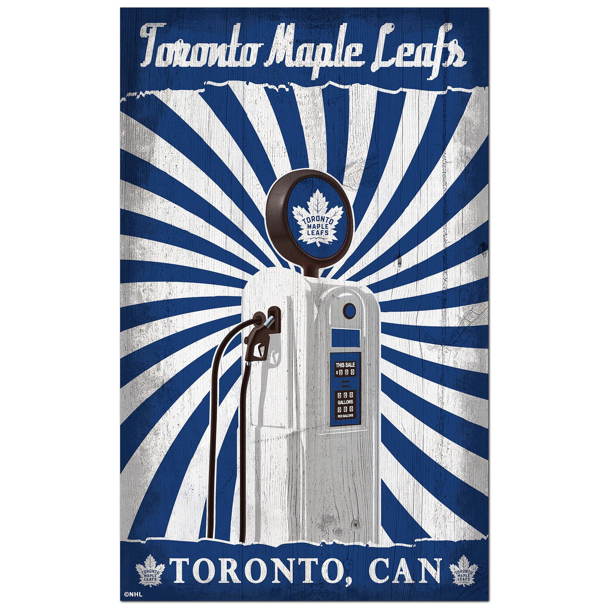 Toronto Maple Leafs 11'' x 19'' Retro Pump Location Sign - Walmart.com