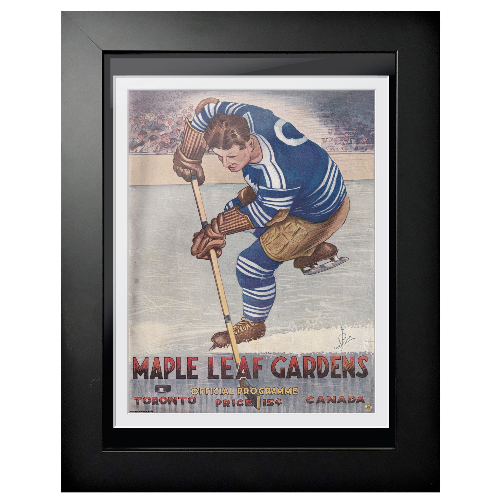 Toronto Maple Leafs Ice 18'' x 14'' Framed Program Cover Art Print ...