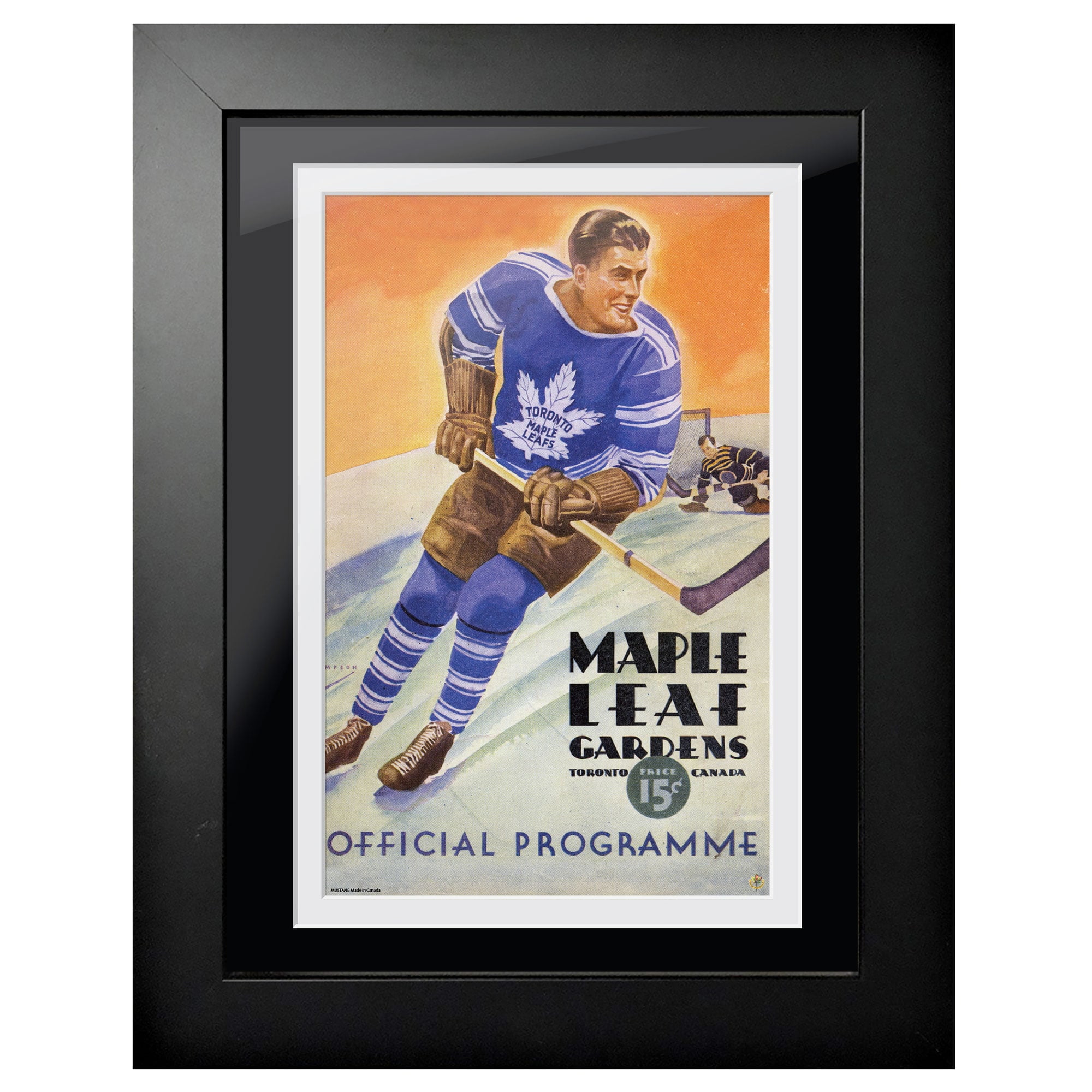 Toronto Maple Leafs Score 18'' x 14'' Framed Program Cover Art Print ...