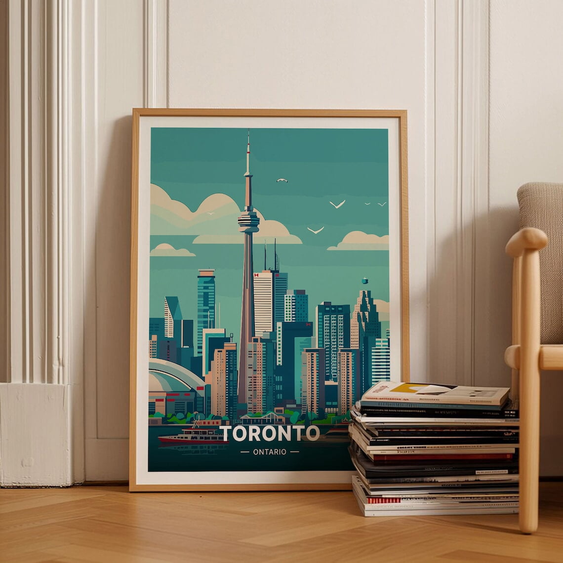 Toronto Skyline CN Tower Canada Cityscape Wall Art 3, Unframed Paper ...