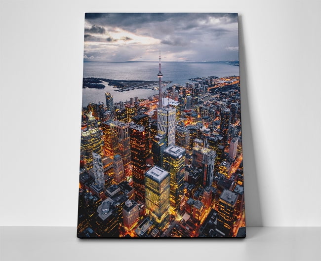 Toronto Skyline Poster or Wrapped Canvas - Walmart.com