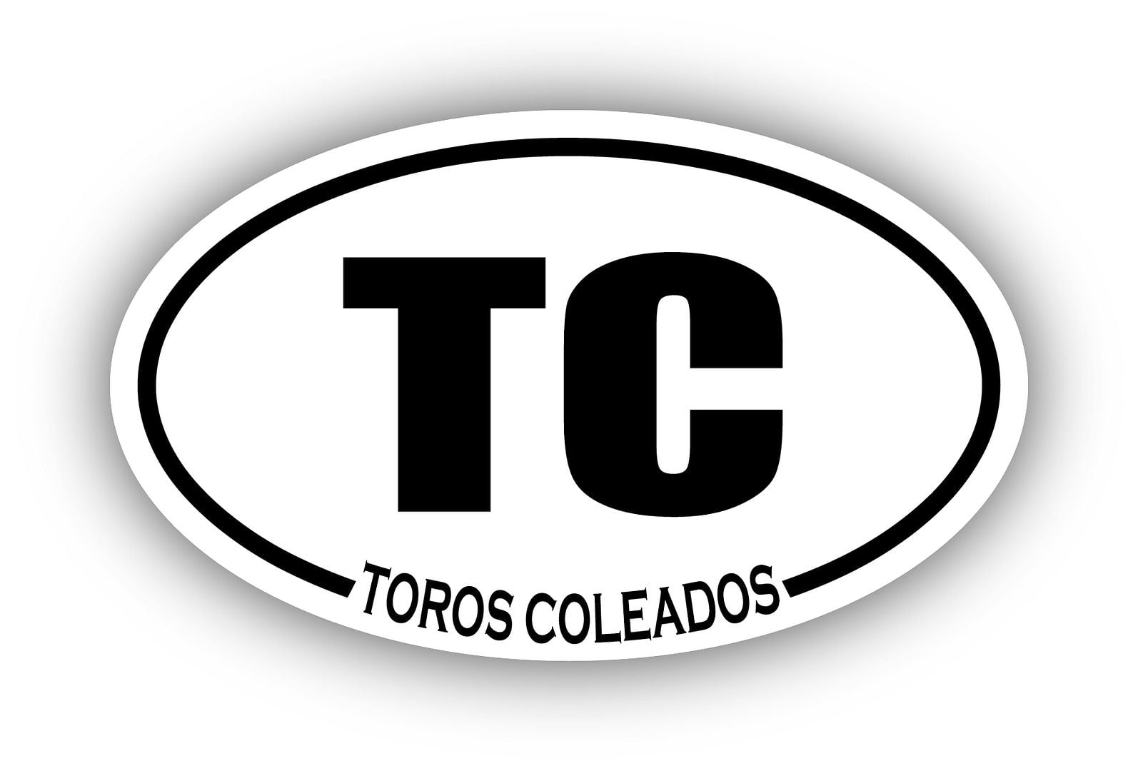 Toros Coleados TC Oval Bumper Sticker 3M Vinyl Decal 3 in x 5 in ...
