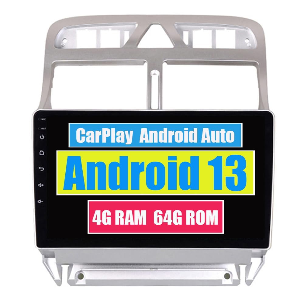 Torovo Car Stereo CarPlay Head Unit for Peugeot 307 2001-2013 Android Auto Touch Screen Sat Navi ...