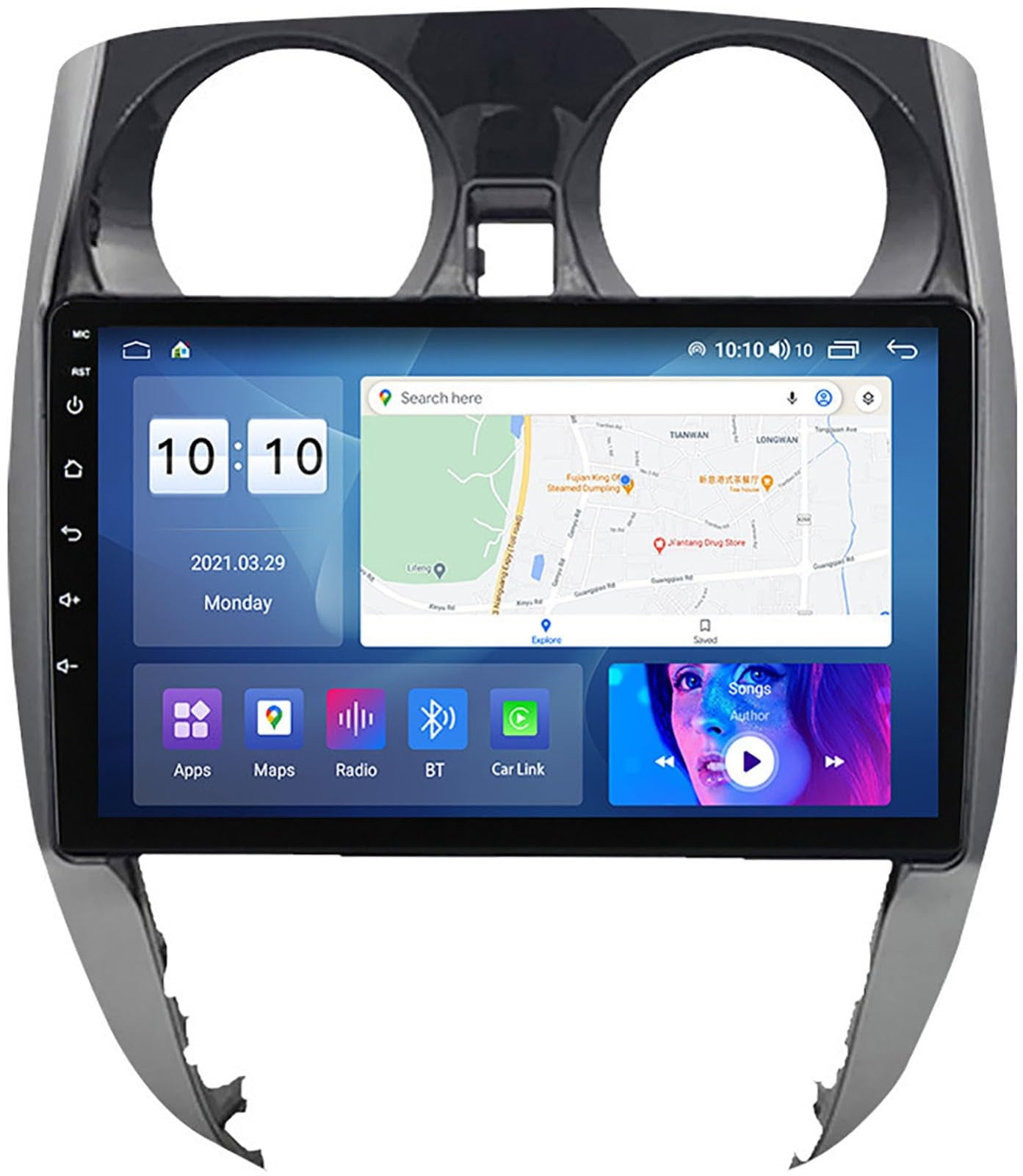 Torovo GPS Sat Navigation 2 Din Car Radio Android 12 with 9" Video ...