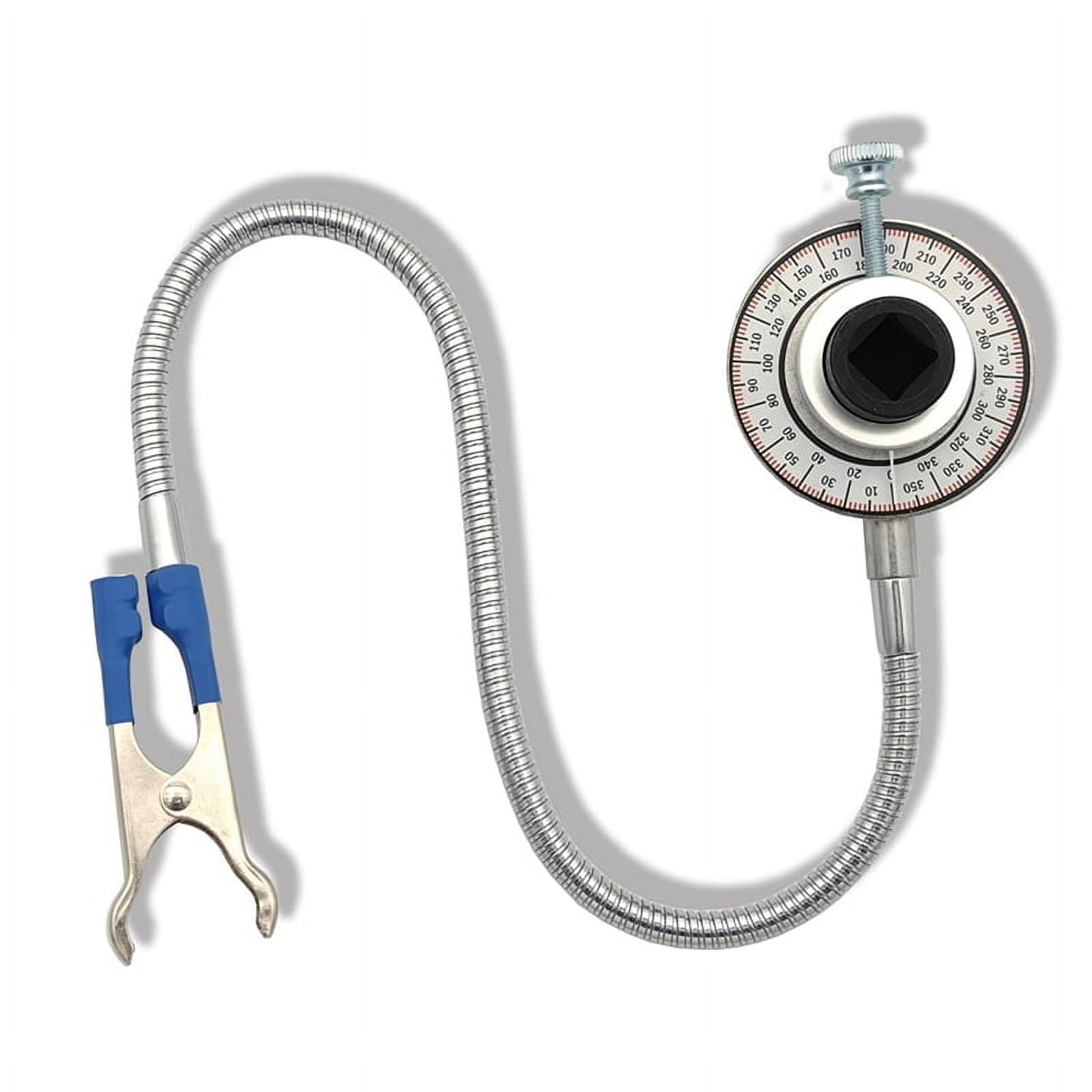 Torque Angle Meter, 1/2 Inch Drive with Flexible Clip Arm, 0°-360 ...