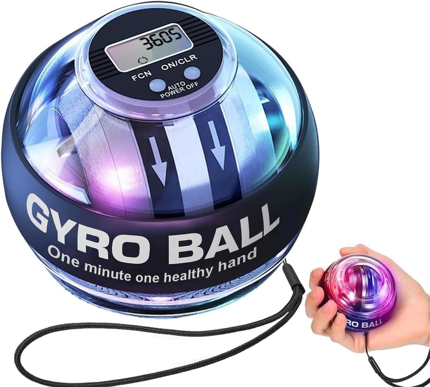 Torque Ball Hand Exerciser,Gyro Ball Hand Wrist Exerciser with Counter ...