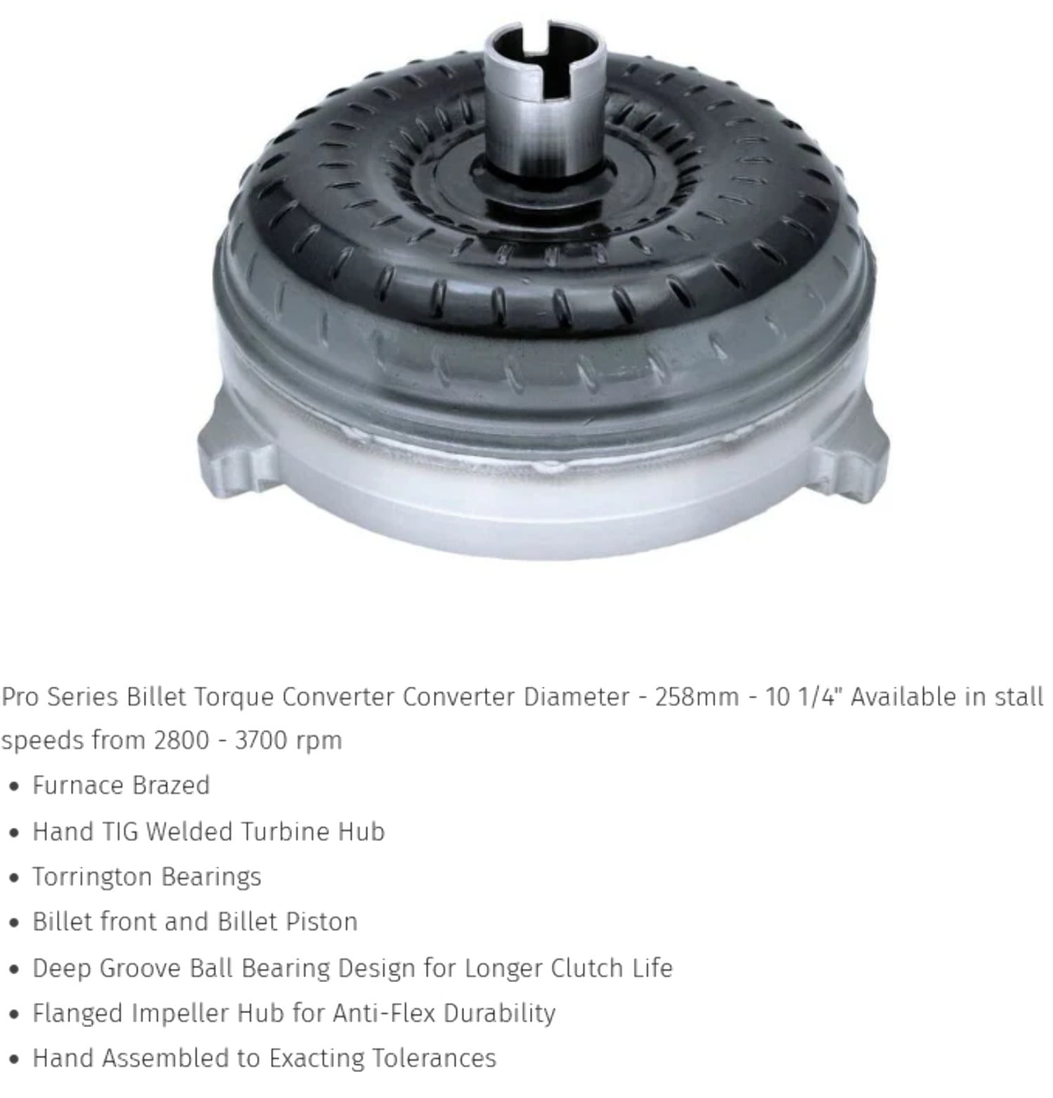 Torque Converter CIRCLE D Diameter - 258mm - 10 1 4 Available in stall ...