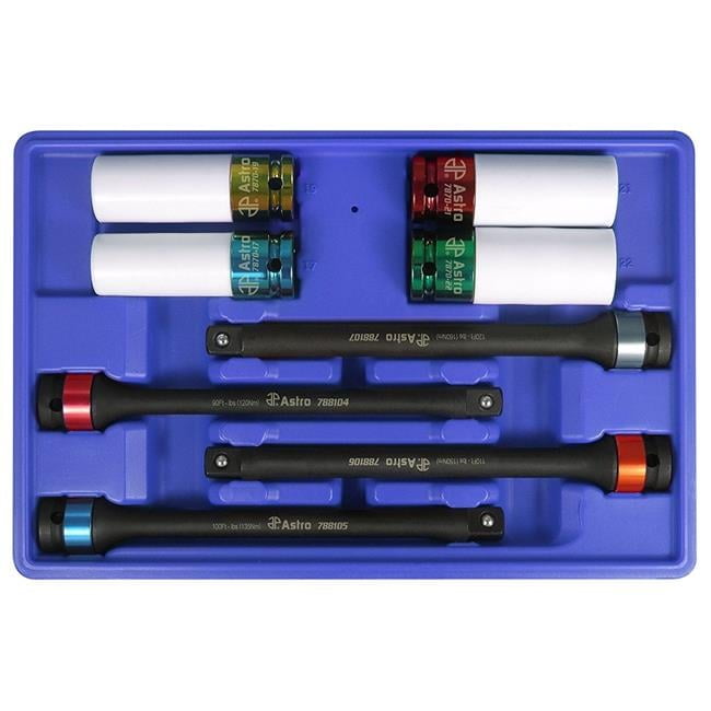 Torque Limiting Extension & Protective Impact Socket Combo Set, 8 Piece ...