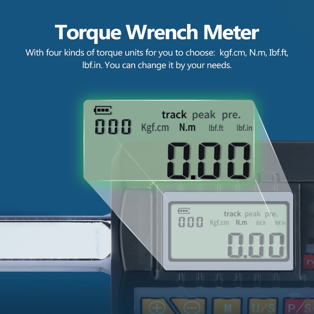 Torque Meter,Lcd Display Screen 1/4 3/8inch Torque Meter Professional ...