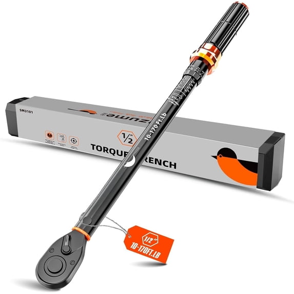 Torque Wrench 1/2 Drive (10-170 Ft. Lb/ 14-231 N.m) +-3% High Accuracy ...