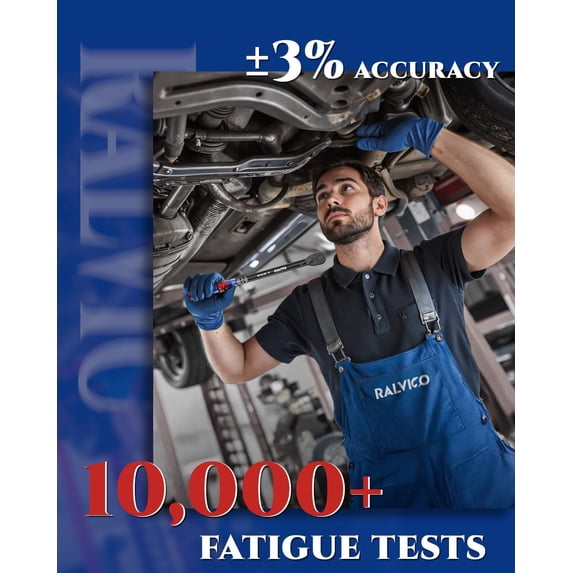 Torque Wrench Set 1/4'' & 3/8'' & 1/2'' ±3% Accuracy 72-Tooth Dual Scale Dual-Direction ...