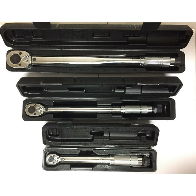 "Code Auto Tool 3pc Torque Wrench Set - 1/2"", 3/8"", 1/4"" for ...