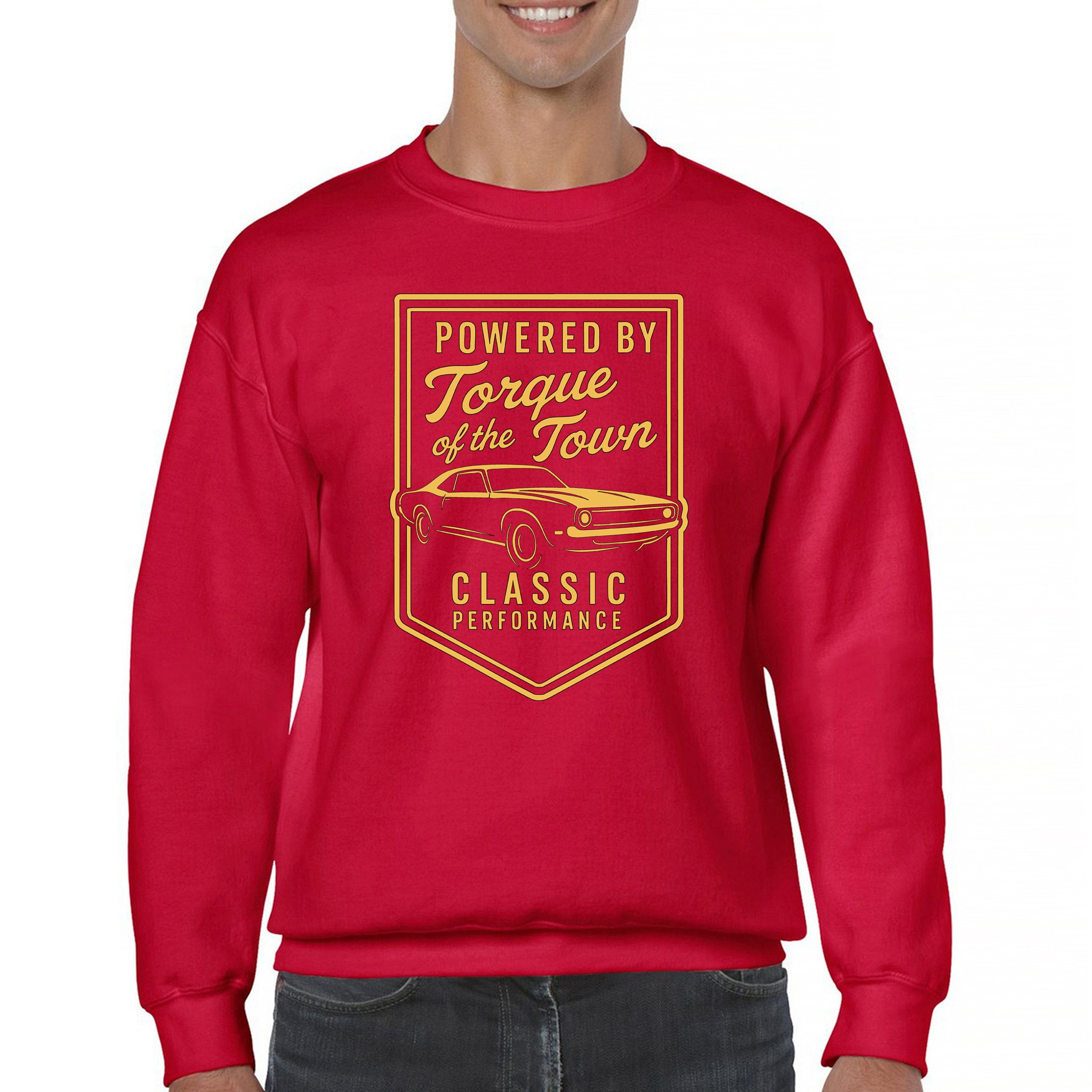 Torque of the Town Sweatshirt Classic American Muscle Car Performance ...