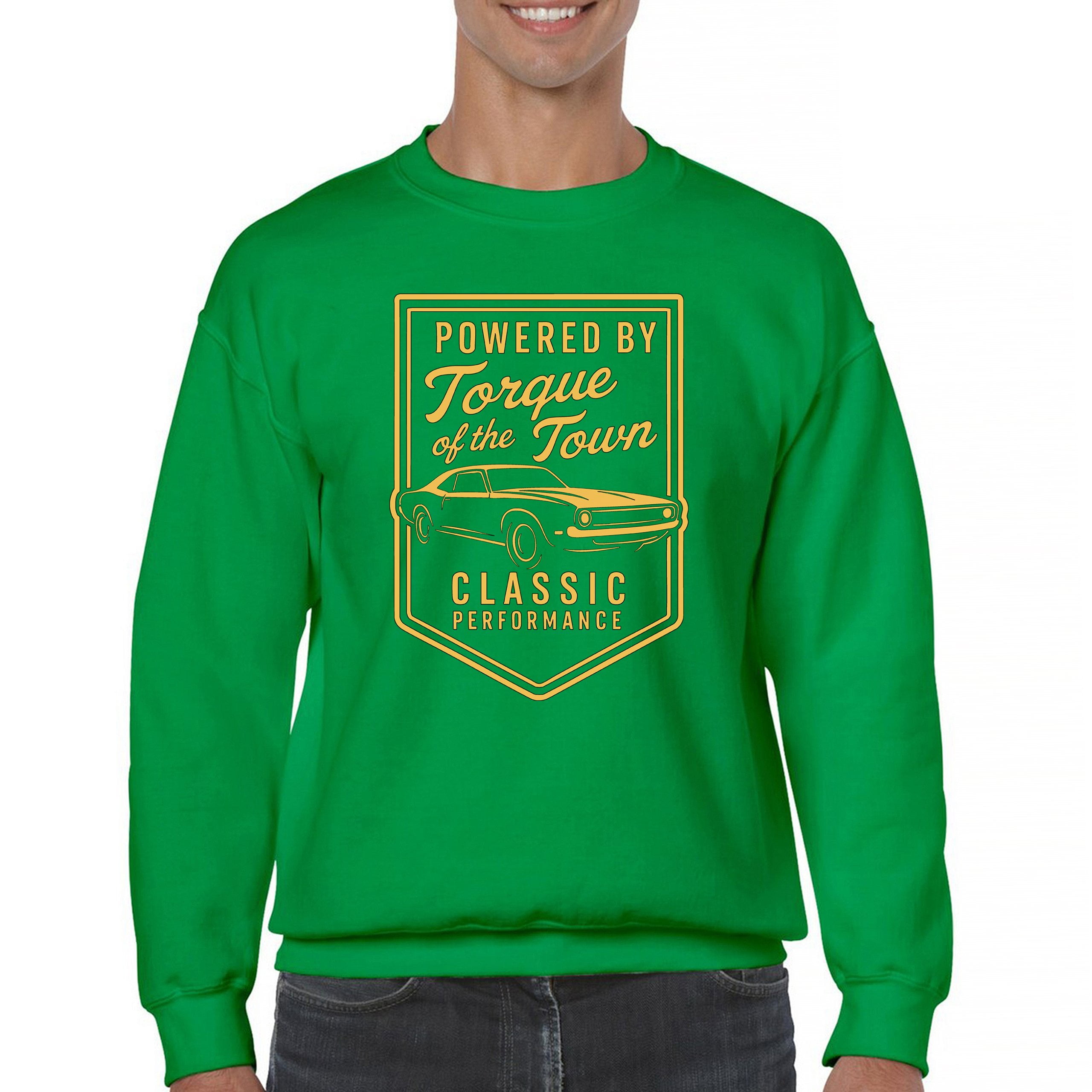 Torque of the Town Sweatshirt Classic American Muscle Car Performance ...