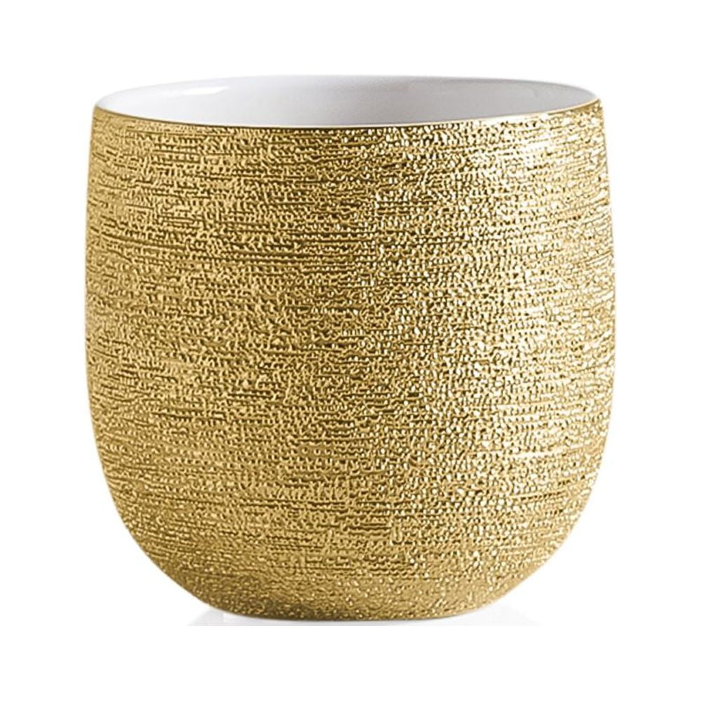Torre & Tagus Brava Gold Spun Textured 5.25" Drop Pot Planter - Walmart.com