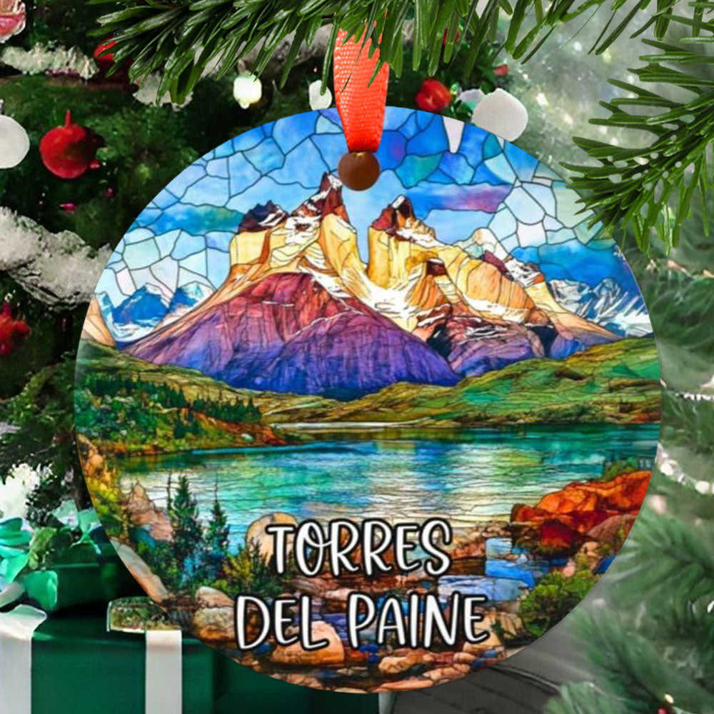 Torres Del Paine Christmas Ornament, Ceramic/Acrylic - Torres Del Paine ...