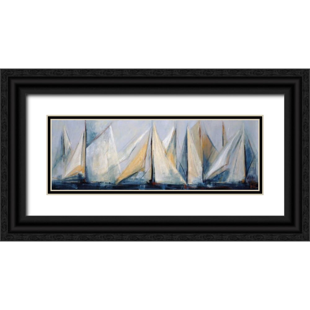 Torres, Maria Antonia 14x7 Black Ornate Wood Framed with Double Matting ...