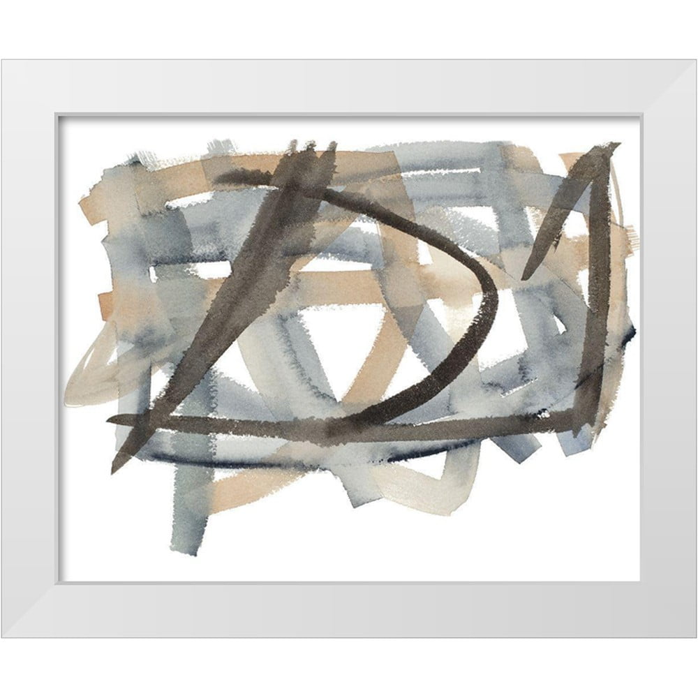 Torres, Melanie 32x26 White Modern Wood Framed Museum Art Print Titled - Lost Trails I - Walmart.com