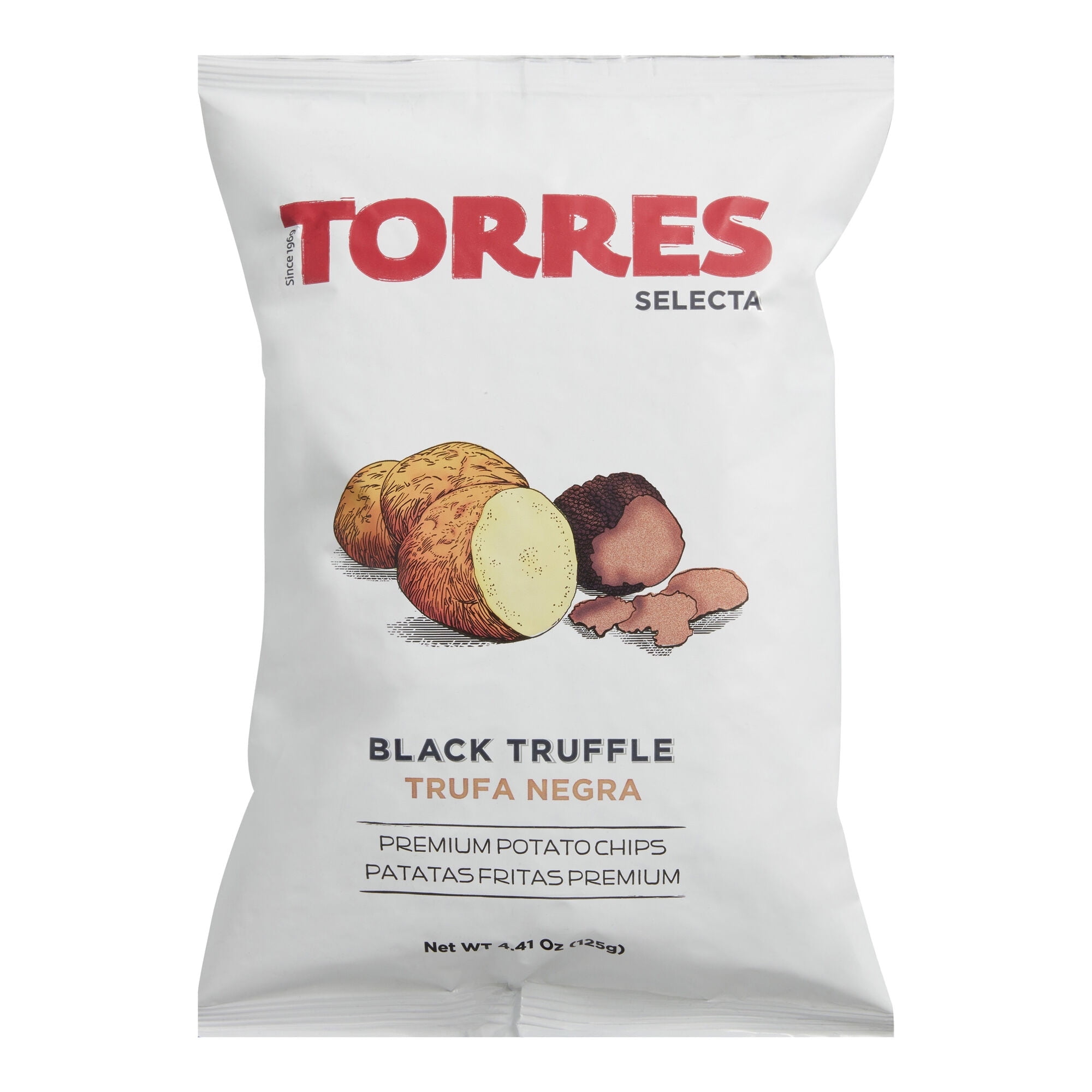 Torres Selecta Black Truffle Premium Potato Chips 4.41 oz. - Walmart.com
