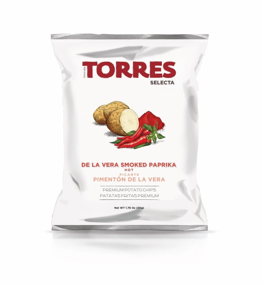 Torres Selecta Potato Chips Smoked Paprika Hot 1.76 Oz, 1.76 OZ, 20 ...