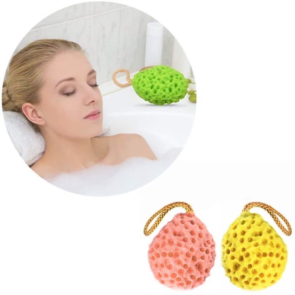 Torrubia 3 Pcs Bath Sponge for Women, Men, Kids, Sponge Loofah Body ...