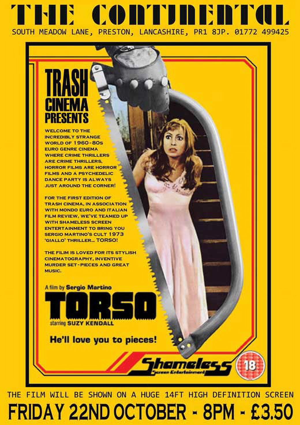 Torso - movie POSTER (Style B) (11" x 17") (1973) - Walmart.com