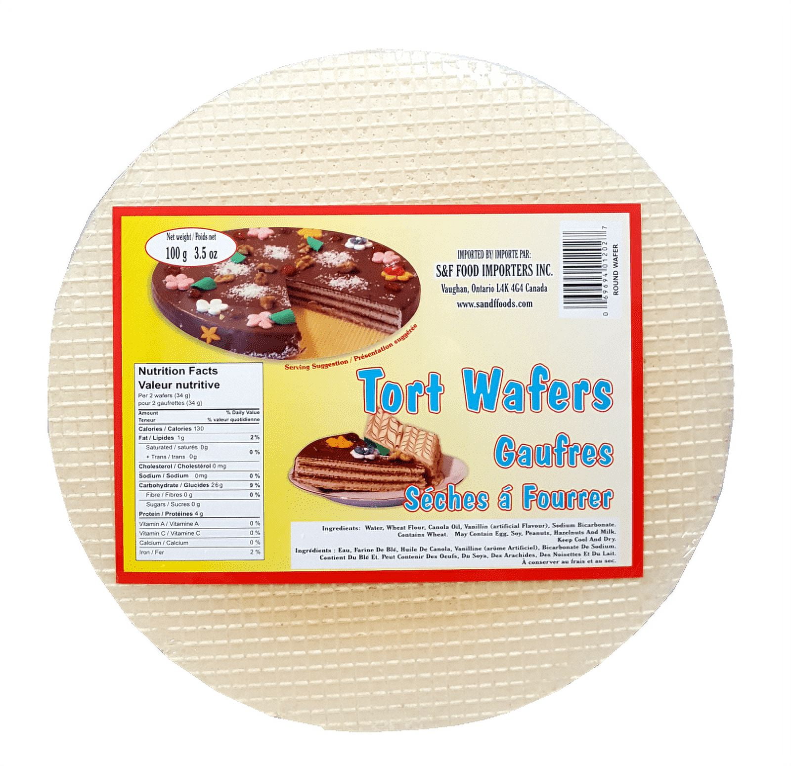 Tort Wafers 6 sheets, ROUND (S&F) 100g (3.5 oz) - Walmart.com