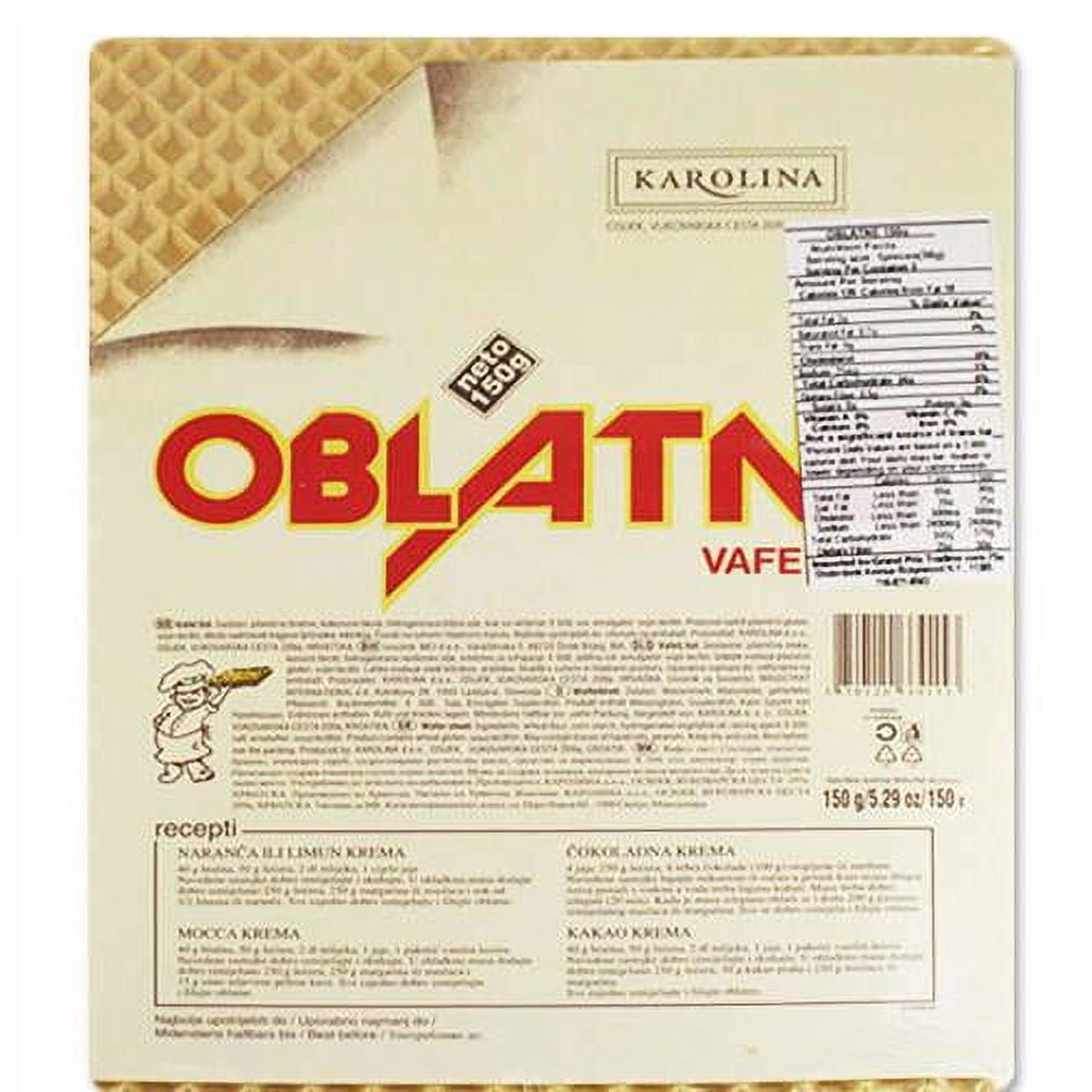 Sloboda Tort Wafers, Thick Oblatne, 150g, 5 Sheets, Dessert - Walmart.com