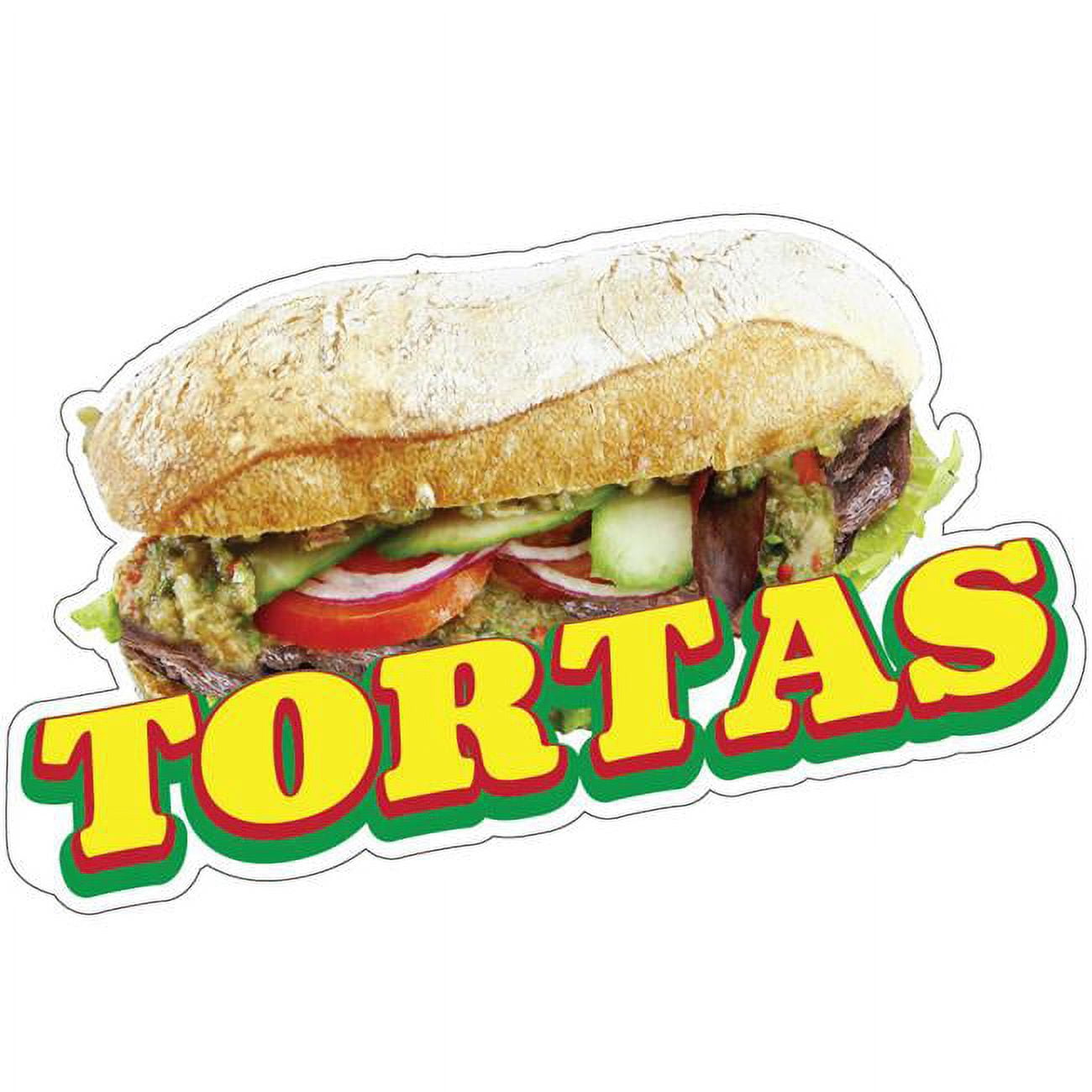 Tortas 16" Decal Concession Stand Food Truck Sticker - Walmart.com