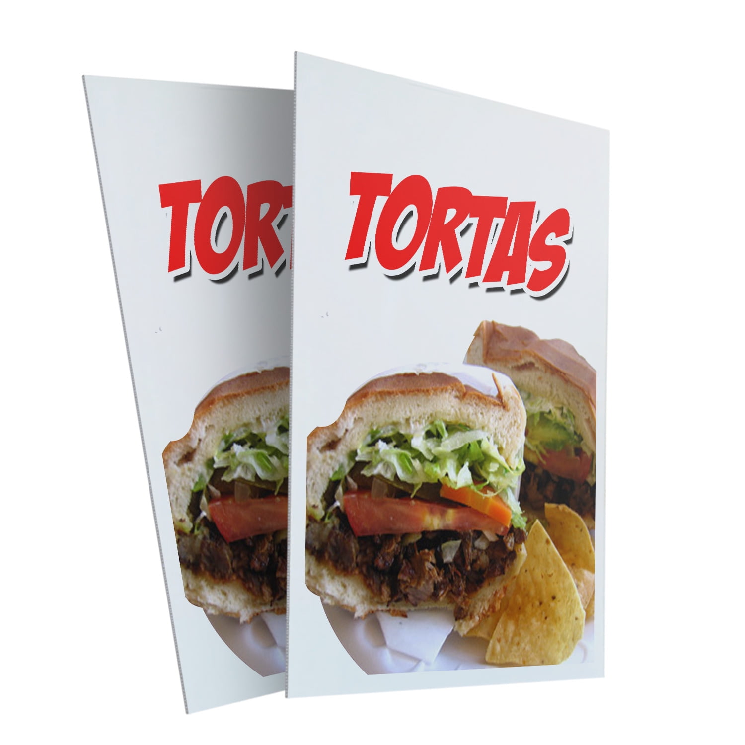 Tortas (2-PACK) 24" x 36" Plastic Signs | Sign Insert 4mm Corrugated ...