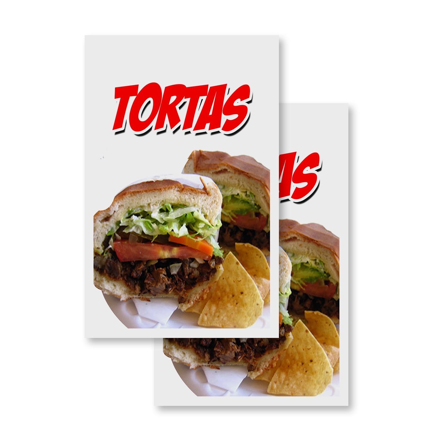 Tortas (2-PACK) 24" x 36" Vinyl Decals | Sign Insert Peel & Stick ...