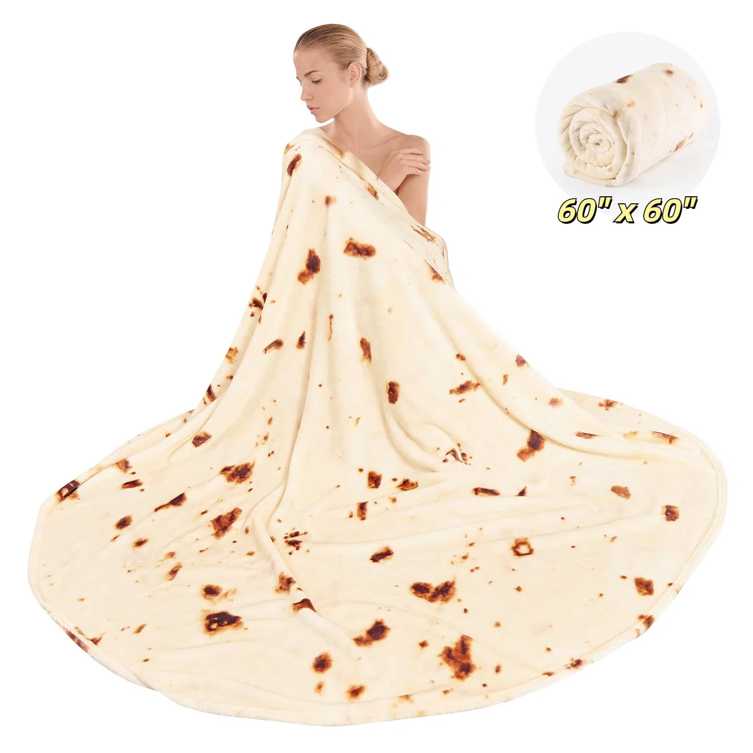 BUG HULL Tortilla Blanket 60 to 80 inches Double Sided Realistic Food ...