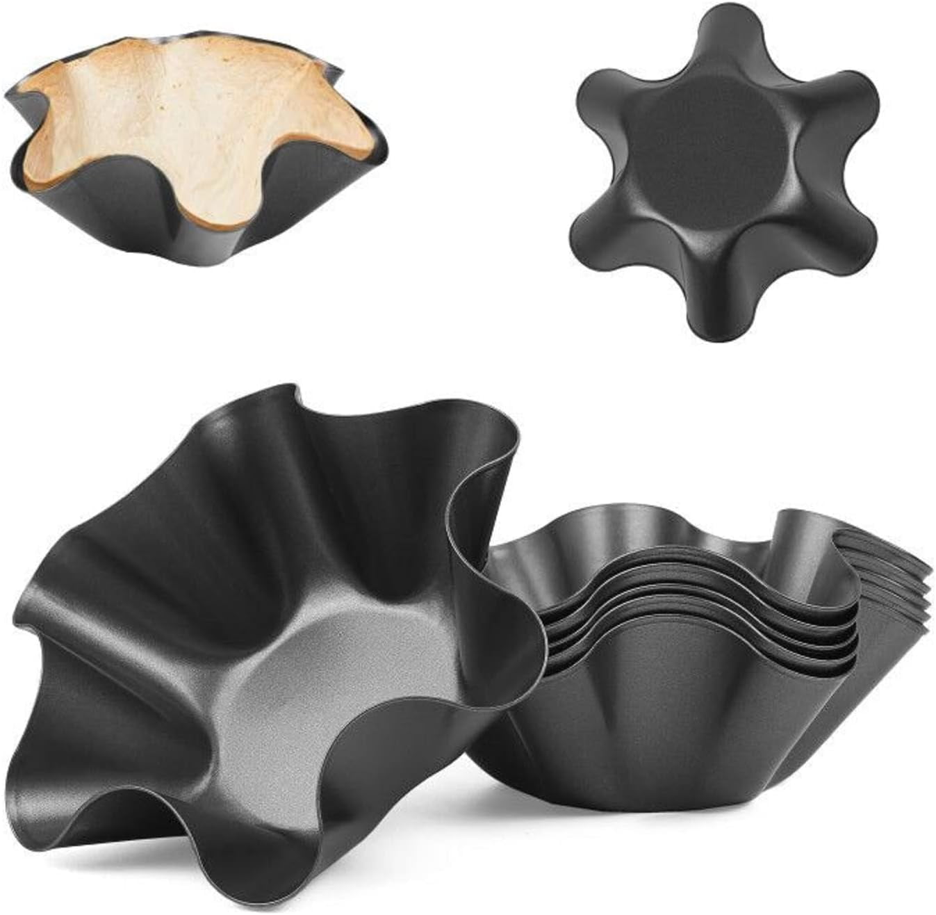 Tortilla Bowl Maker Nonstick Taco Shell Maker Salad Bowl Set of 8 Pack ...