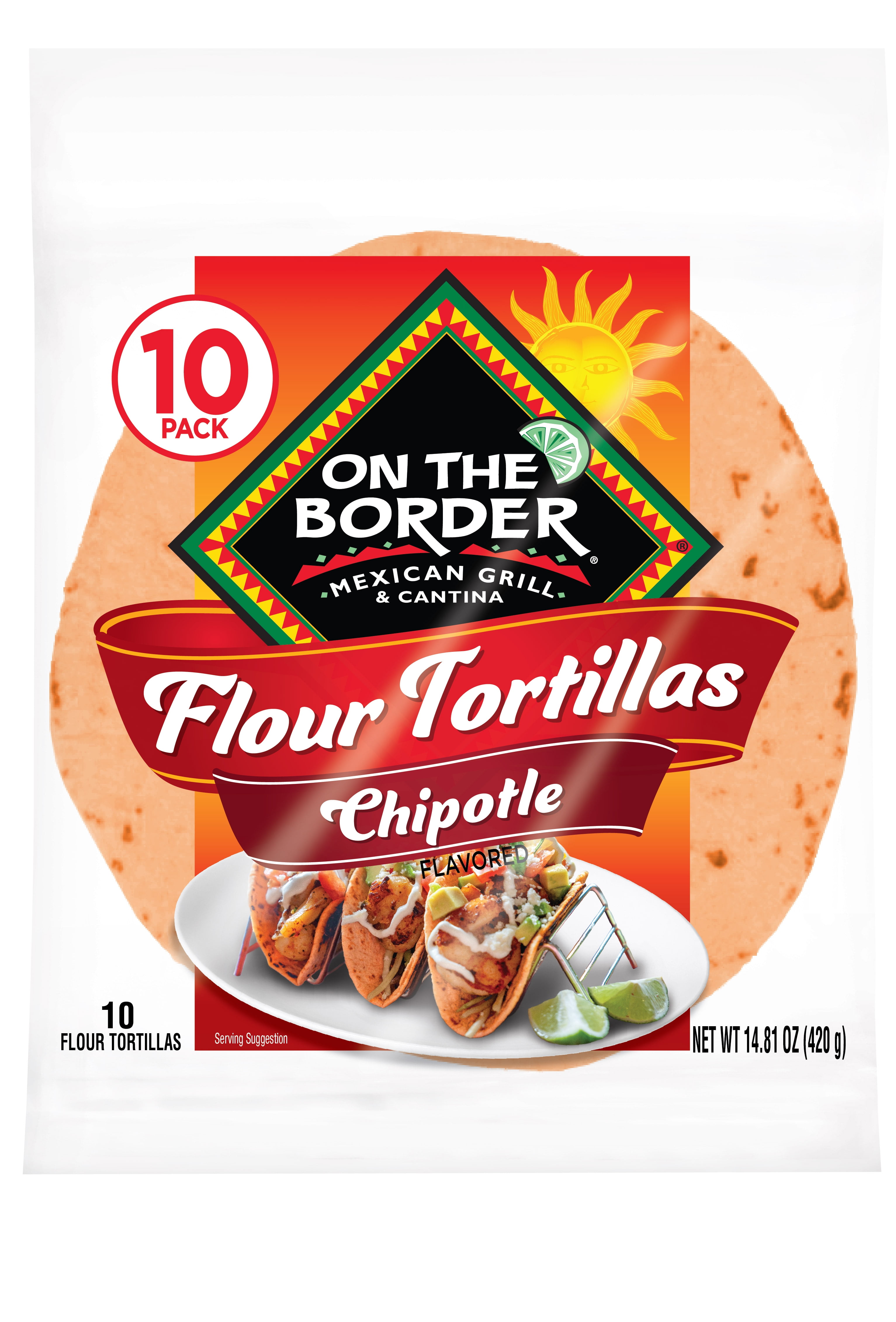 Tortilla OTB Flour Chipotle Flavored 8in