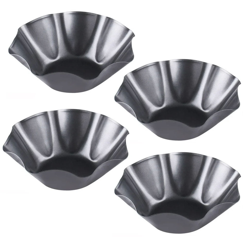Tortilla Pan Set - 4Pcs Non-Stick Carbon Steel Taco Salad Bowl Makers ...