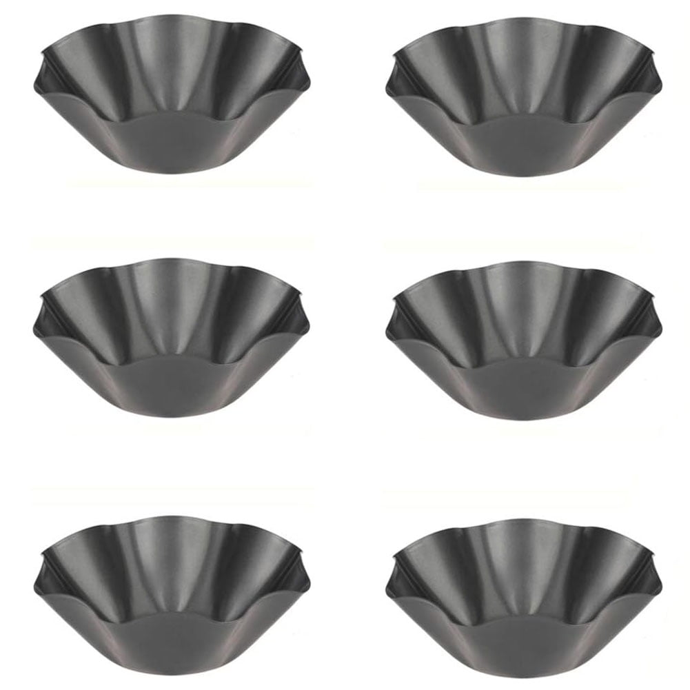 Tortilla Pan Set - 6Pcs Carbon Steel Non-Stick Taco Salad Bowl Tortilla ...