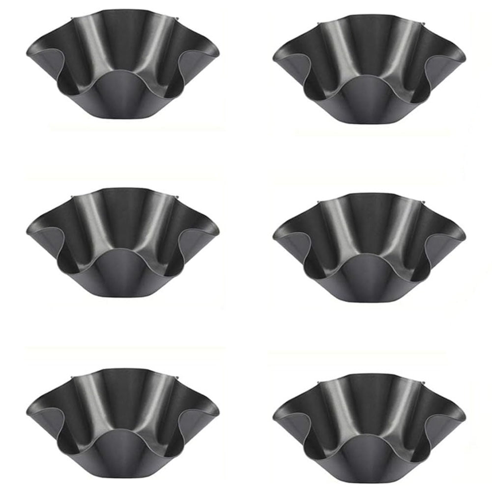 Tortilla Pan Set - 6Pcs Carbon Steel Non-Stick Taco Salad Bowl Tortilla ...